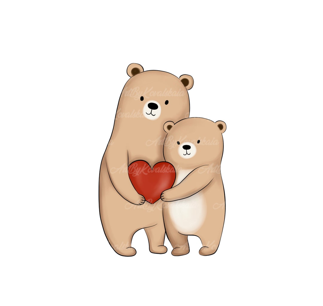 Teddy Bear PNG, Teddy Bears With Heart, Baby Shower Clipart, Digital ...
