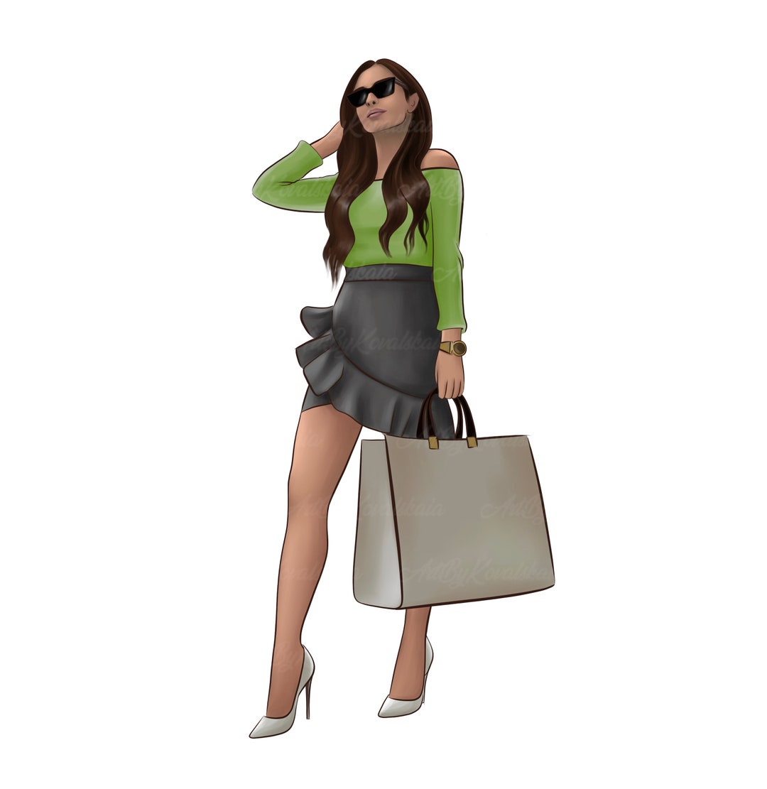 Girl Clipart Fashion Girl Clipart Fashion Png Digital Download Etsy