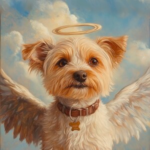 Custom Pet Portrait With Angel Wings: Memorial Gift (digital Download ...