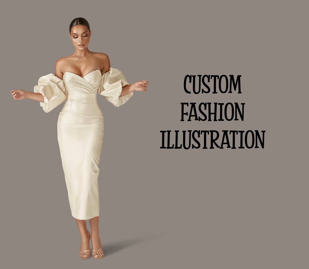 Custom Fashion Illustration: Personalized Digital Art (digital Download ...