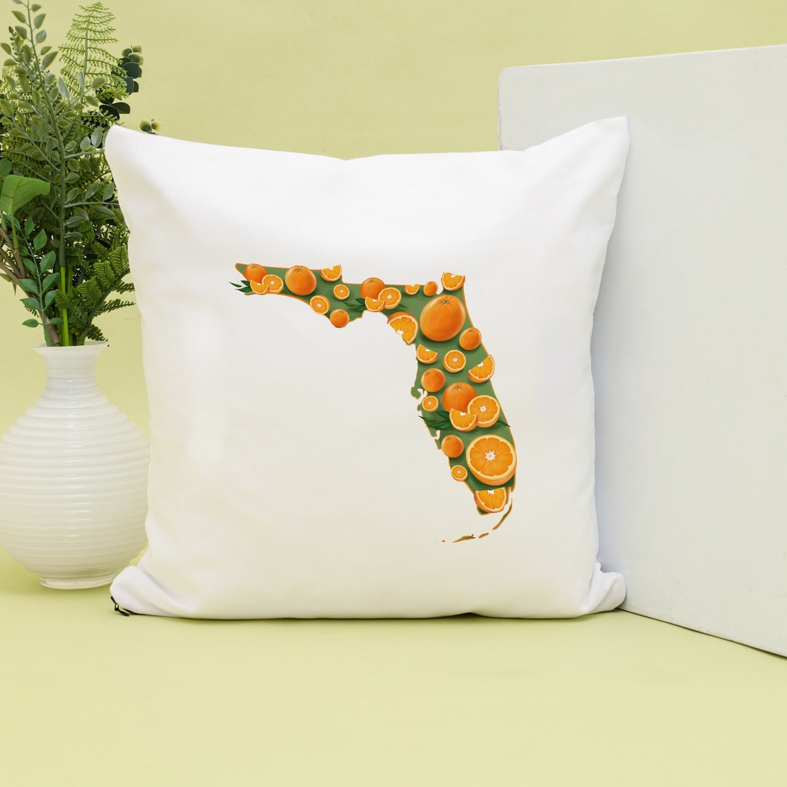 Florida Orange Map Art, State Illustration (digital Download) - Etsy