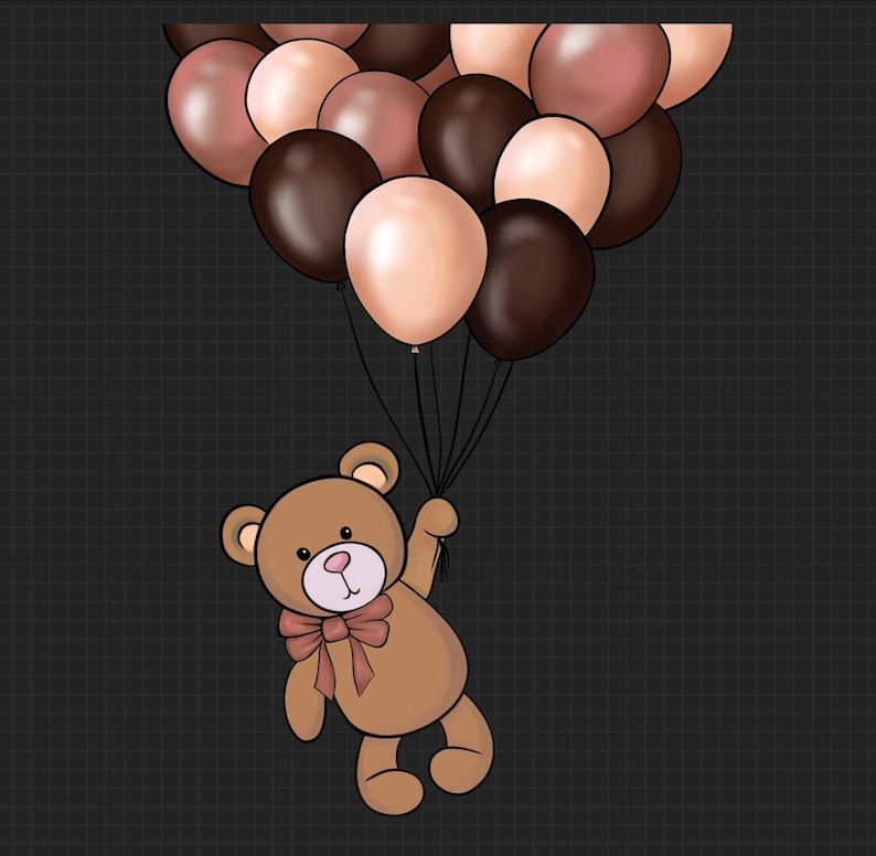 Teddy Bear Clipart Baby Shower Bear PNG Digital Download - Etsy
