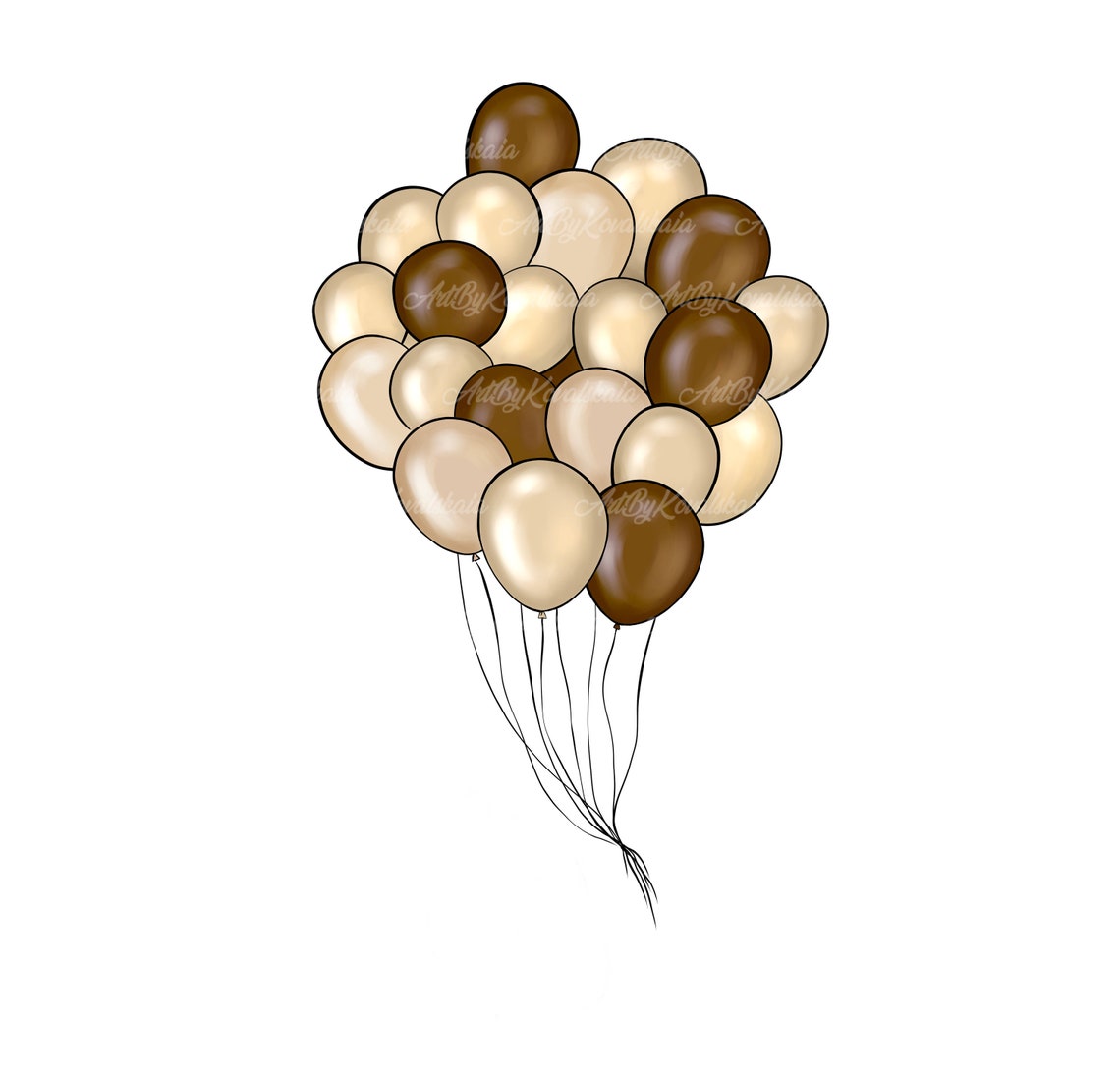 Balloons PNG Birthday Balloons PNG Digital Download - Etsy