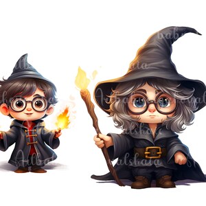 Wizard Clipart PNG, Magic Clip Art, Halloween, Digital Download - Etsy