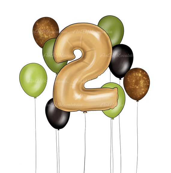 Balloons Clipart Birthday Clipart Birthday PNG Digital - Etsy