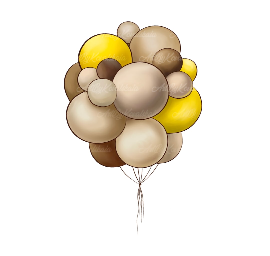 Balloons PNG, Birthday Balloons PNG, Baby Shower Clipart, Digital ...