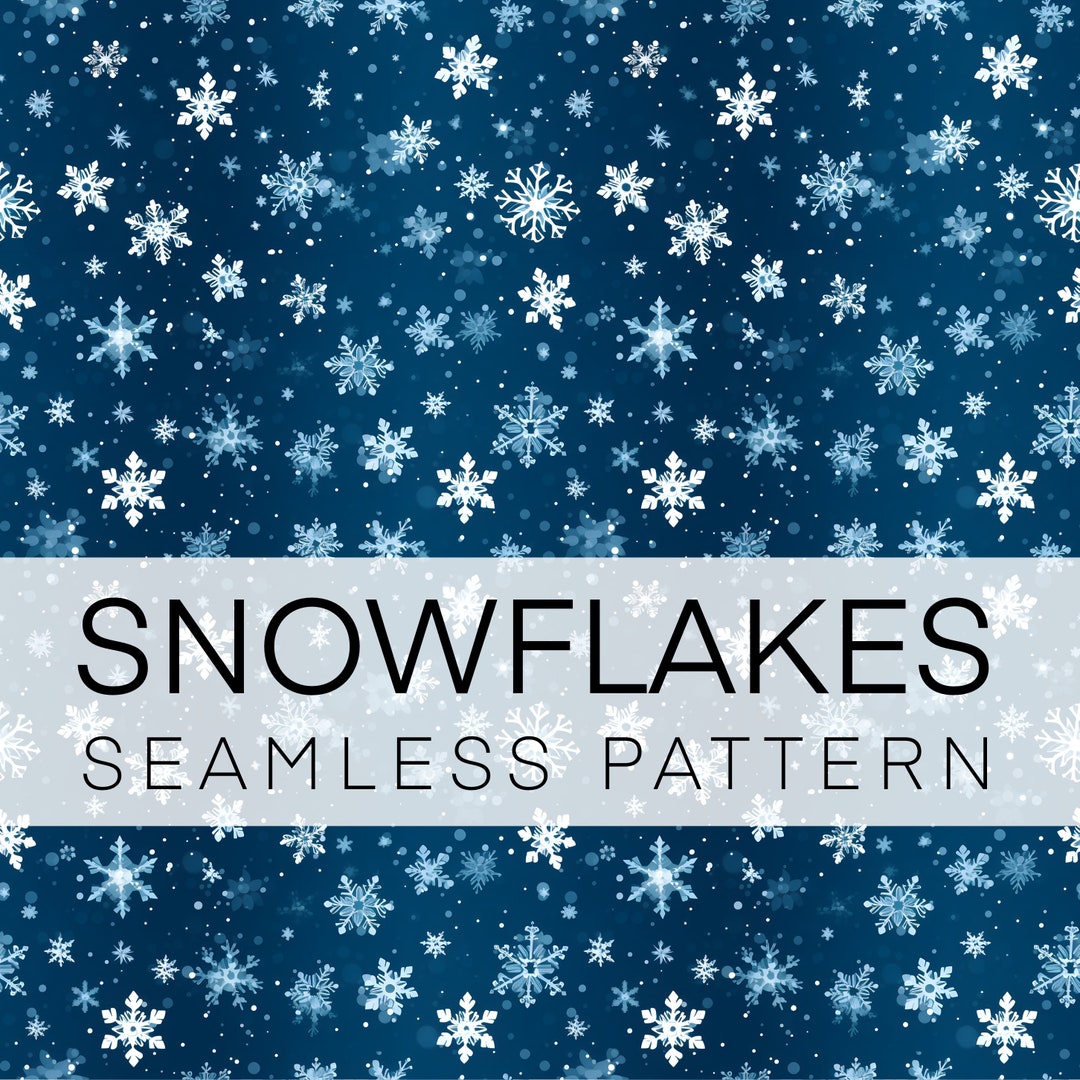 Snowflakes Digital Pattern, Christmas Digital Paper, Seamless Pattern ...