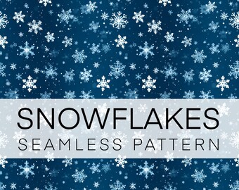 Snowflakes Seamless Pattern Digital Download - Etsy