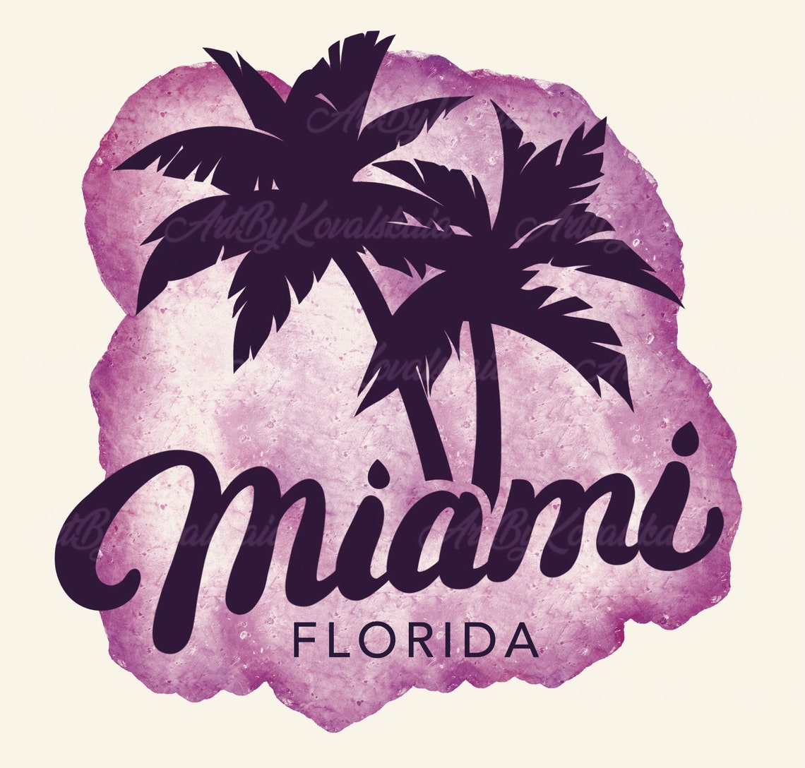 Miami PNG Miami Florida PNG Miami Clipart Digital Download | Etsy