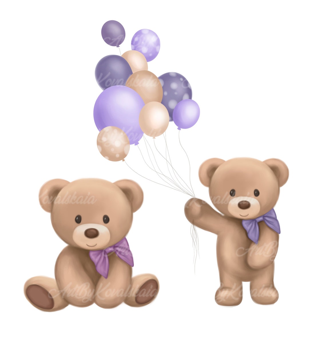 Teddy Bear Clipart, Bear PNG, Baby Shower, PNG, Digital Download ...