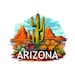 Arizona Lettering, Cactus PNG, Desert Clipart, Cacti, Digital Download ...