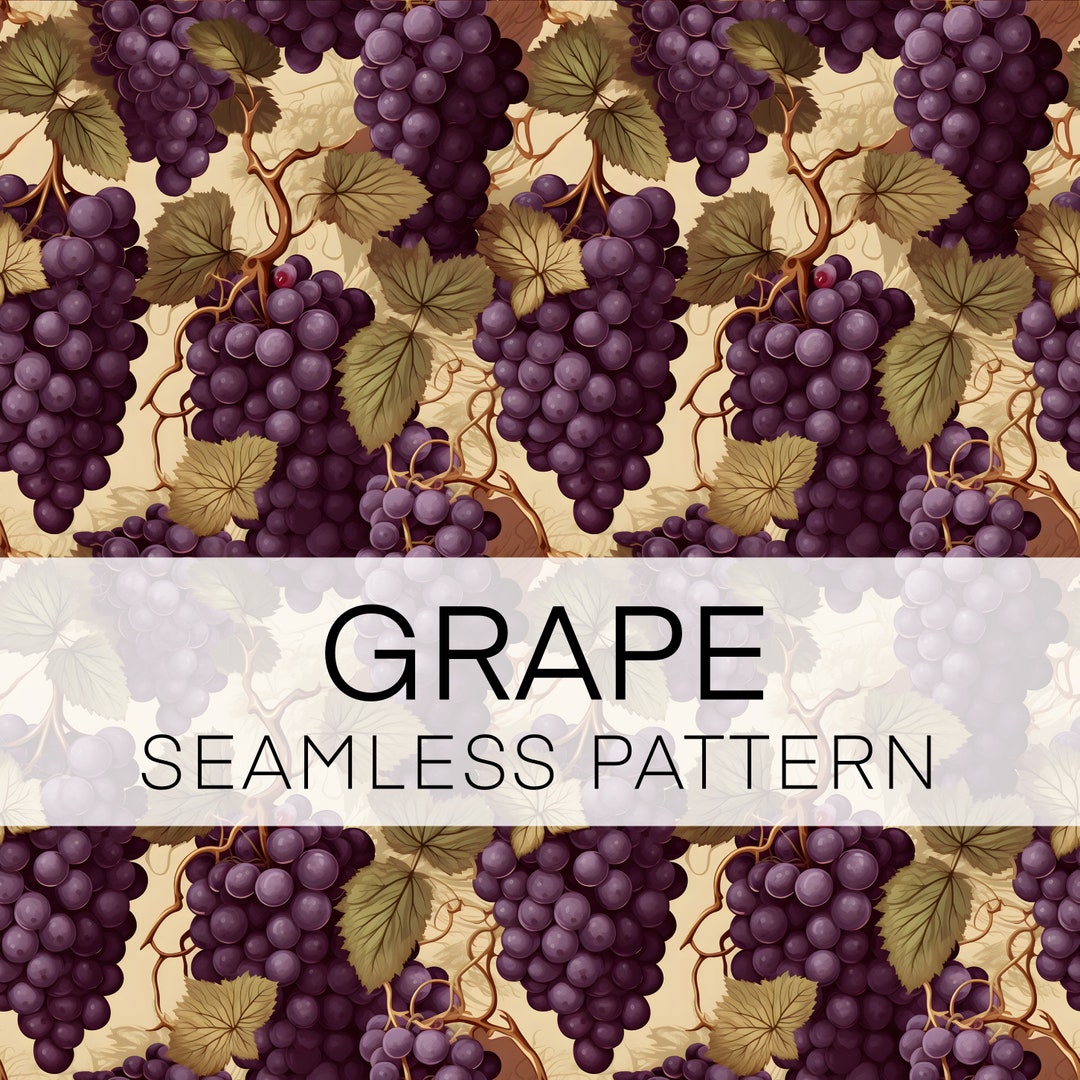 Grape Seamless Pattern, Vintage Digital Paper, DIGITAL DOWNLOAD - Etsy