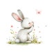 Bunny Clip Art, Cute Bunny PNG, Watercolor Rabbit, Digital Download - Etsy