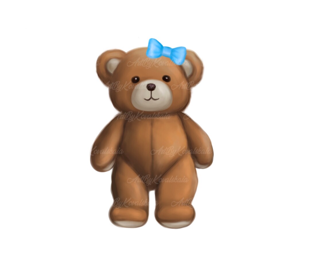 Teddy Bear Clipart, Cute Bear PNG, Baby Shower, Digital Download - Etsy