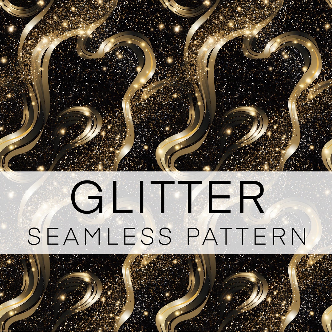 Glitter Digital Paper, Seamless Glitter Gold Pattern, Instant Download ...