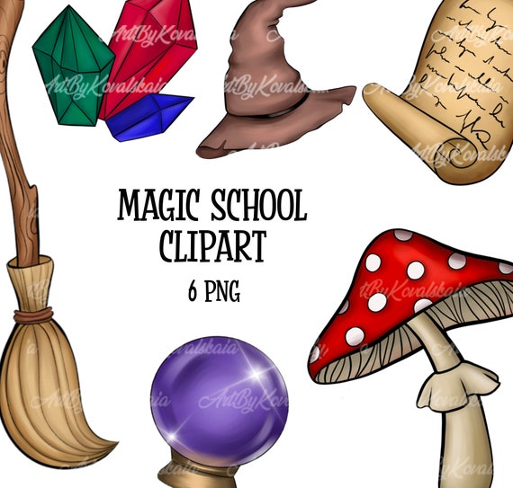 School of Magic Set of Magic Elements Magic Clipart Digital - Etsy