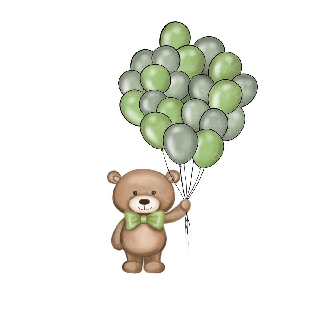 Teddy Bear Clipart, Bear PNG, Baby Shower Clipart, Digital Download - Etsy