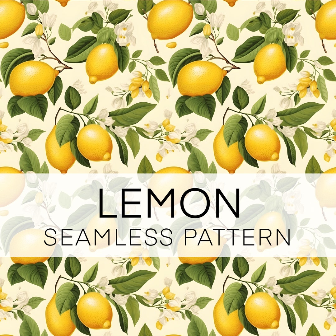 Lemon Seamless Pattern, Vintage Digital Paper, DIGITAL DOWNLOAD - Etsy