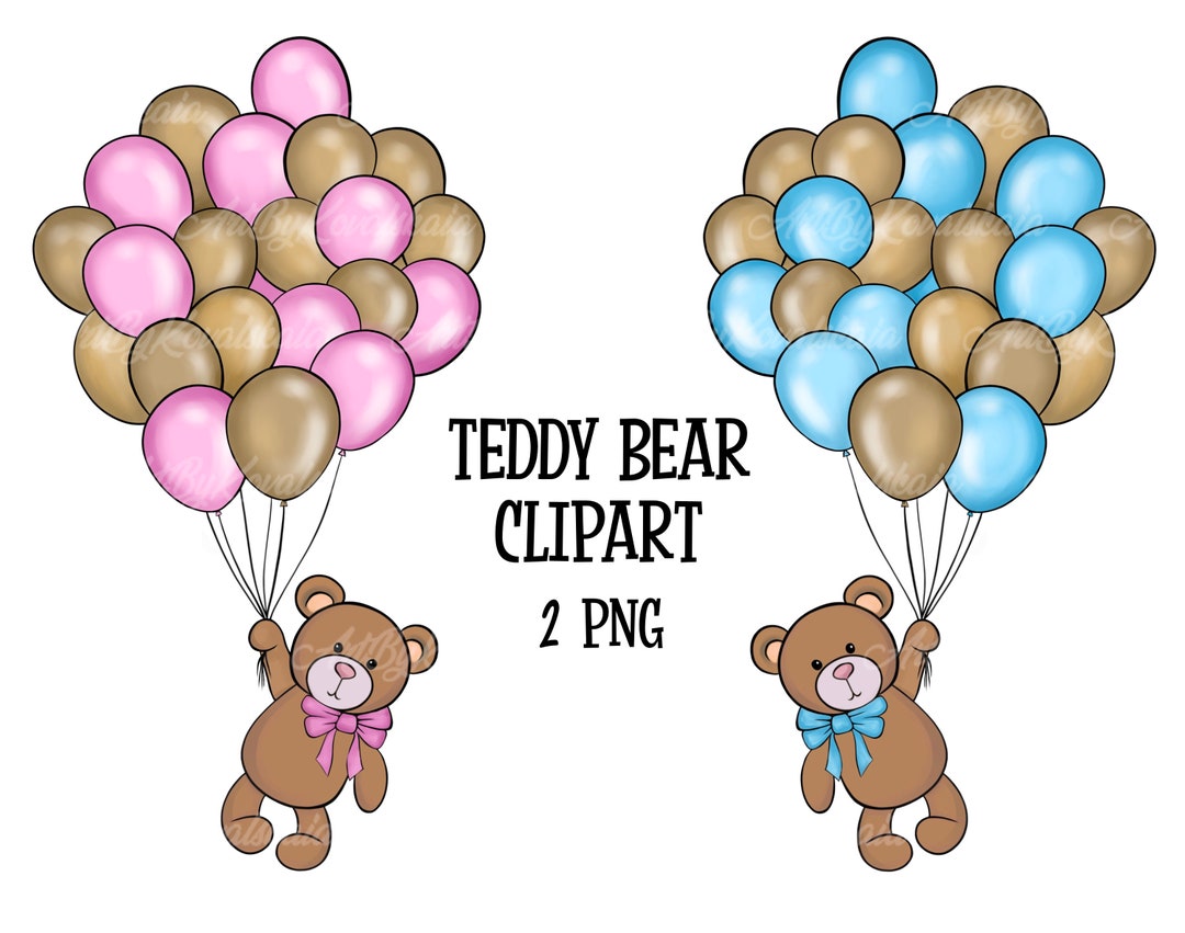 Teddy Bear Clipart, Bear PNG, Baby Shower, PNG, Digital Download ...