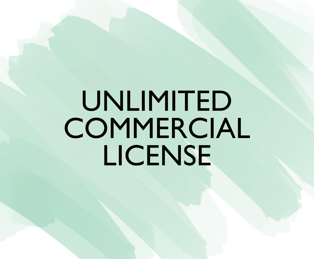 Unlimited Commercial License, Product License, Digital Commercial, No ...