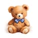 Watercolor Teddy Bear Clipart PNG, Baby Shower Boy, DIGITAL DOWNLOAD - Etsy