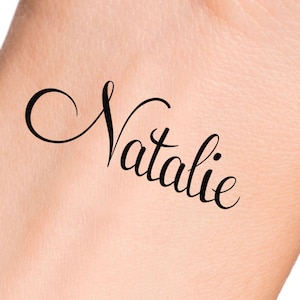 Name Tattoo, Natalie, Custom Tattoo Design PNG, Tattoo Design for Women ...