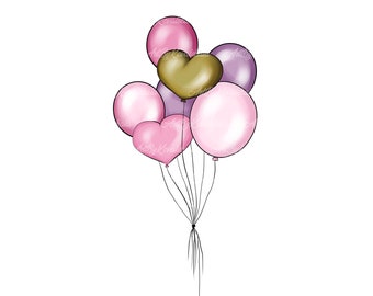 Valentines Day, Balloons PNG, Hearts PNG, Valentines Day Clipart ...