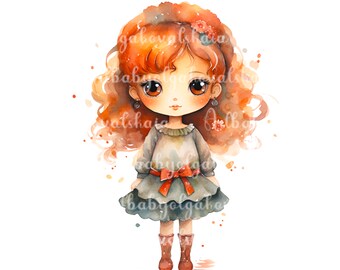 Baby Girl PNG, Cute Girl Clip Art, Baby Shower Clipart, Digital ...