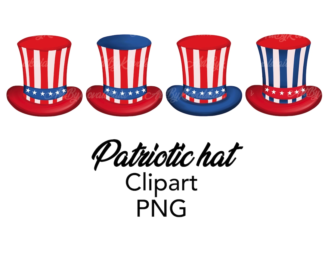 4th of July PNG, Uncle Sam Hat, Fourth of July Clipart, 4th of July PNG ...