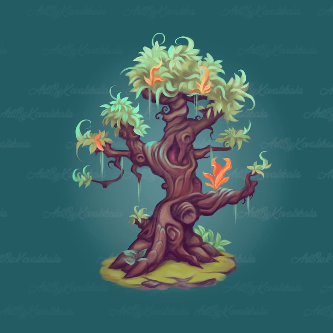 Tree PNG, Magic Tree, Oak Tree PNG, Digital Download - Etsy
