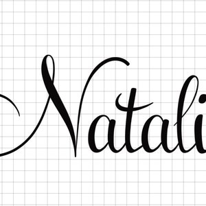 Name Tattoo, Natalie, Custom Tattoo Design PNG, Tattoo Design for Women ...