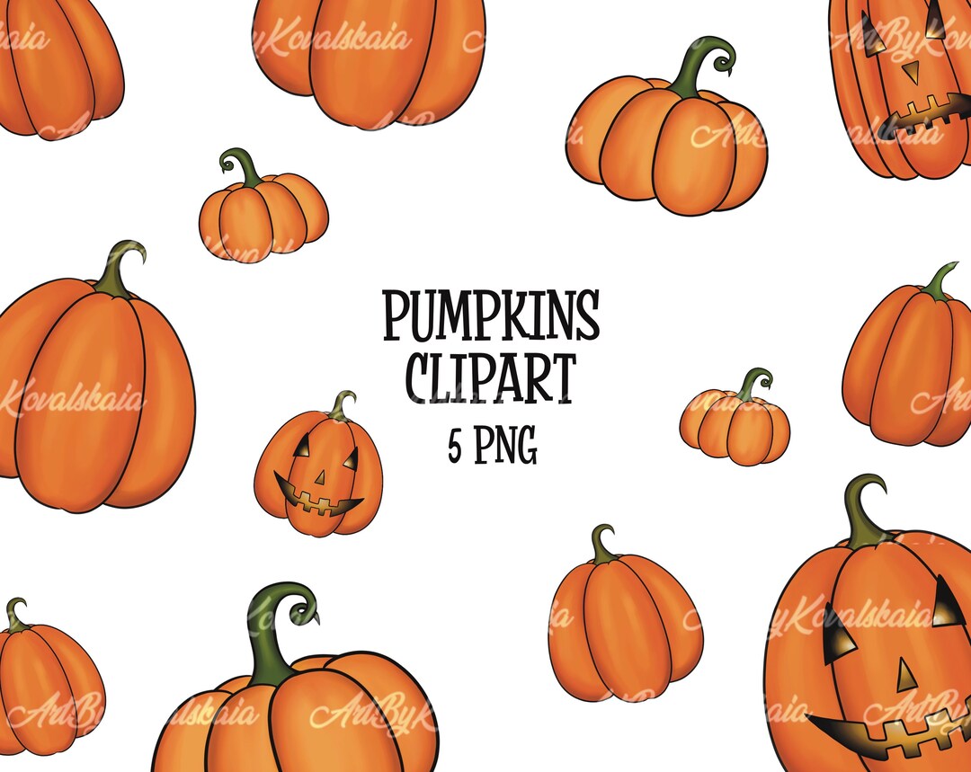 Pumpkin PNG Fall Autumn Halloween PNG Printable Digital - Etsy