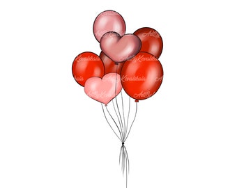Valentines Day, Balloons PNG, Hearts PNG, Valentines Day Clipart ...