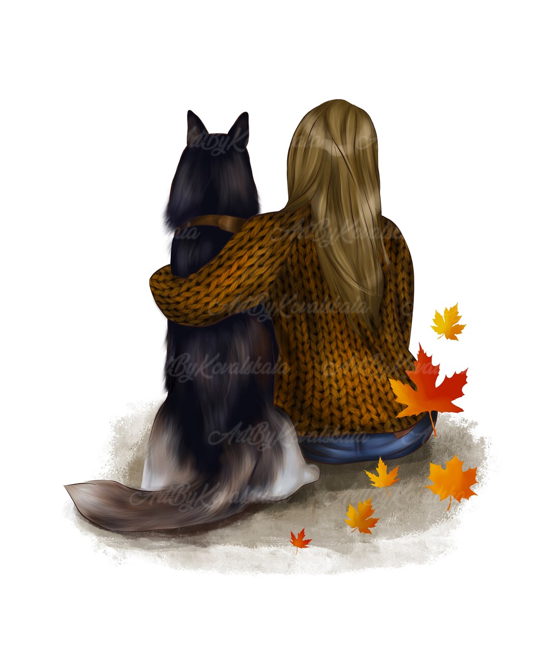 Fall Clipart, Dog Mom PNG, Digital Download - Etsy