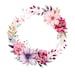 Floral Wreath PNG, Watercolor Frame Clipart, Digital Download - Etsy