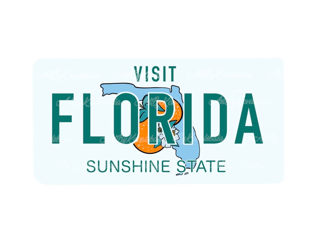 Florida PNG, Sunshine State PNG, Florida Symbol, Florida License Plate ...