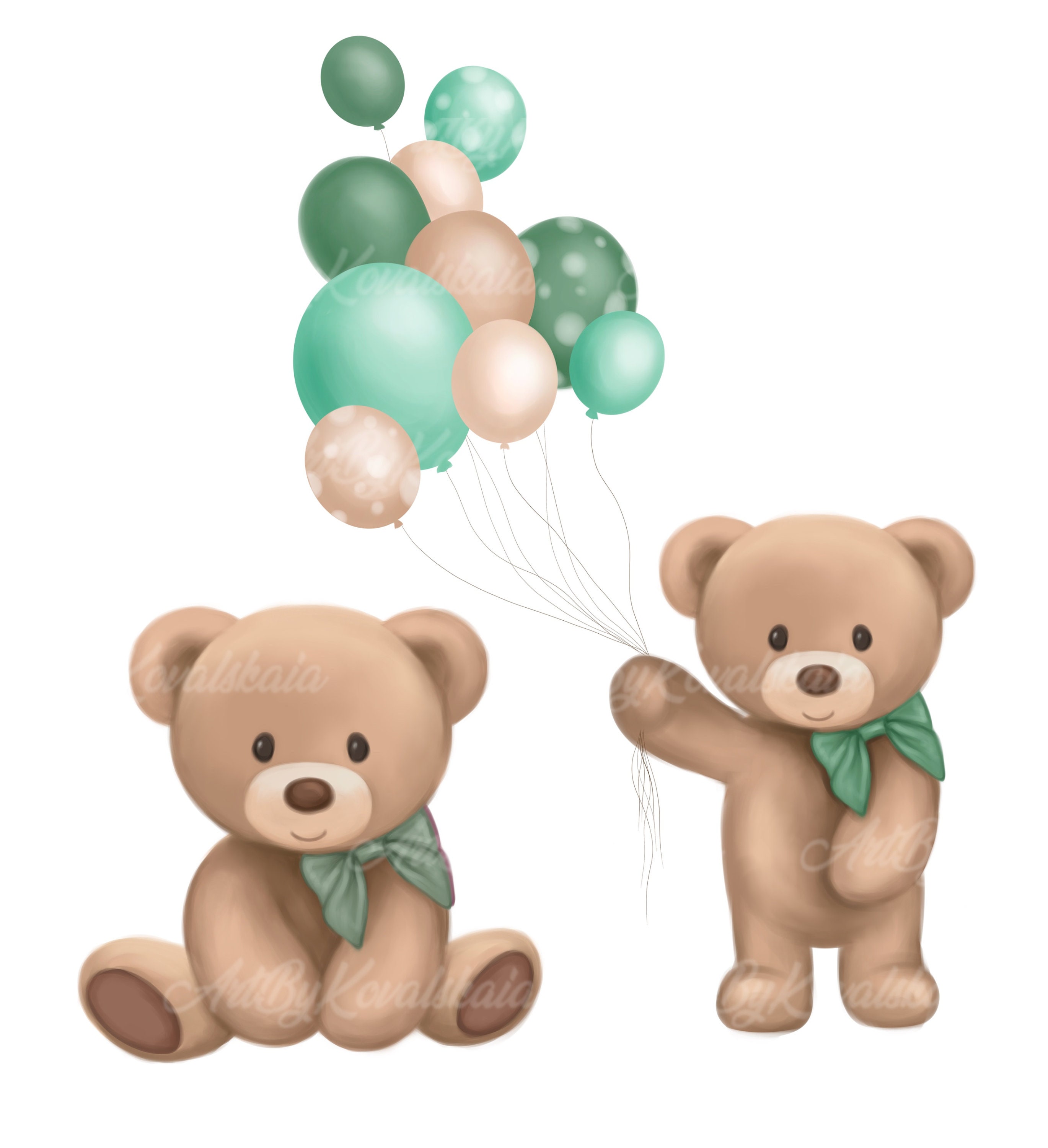 Teddy Bear Clipart Bear PNG Baby Shower PNG Digital - Etsy Australia