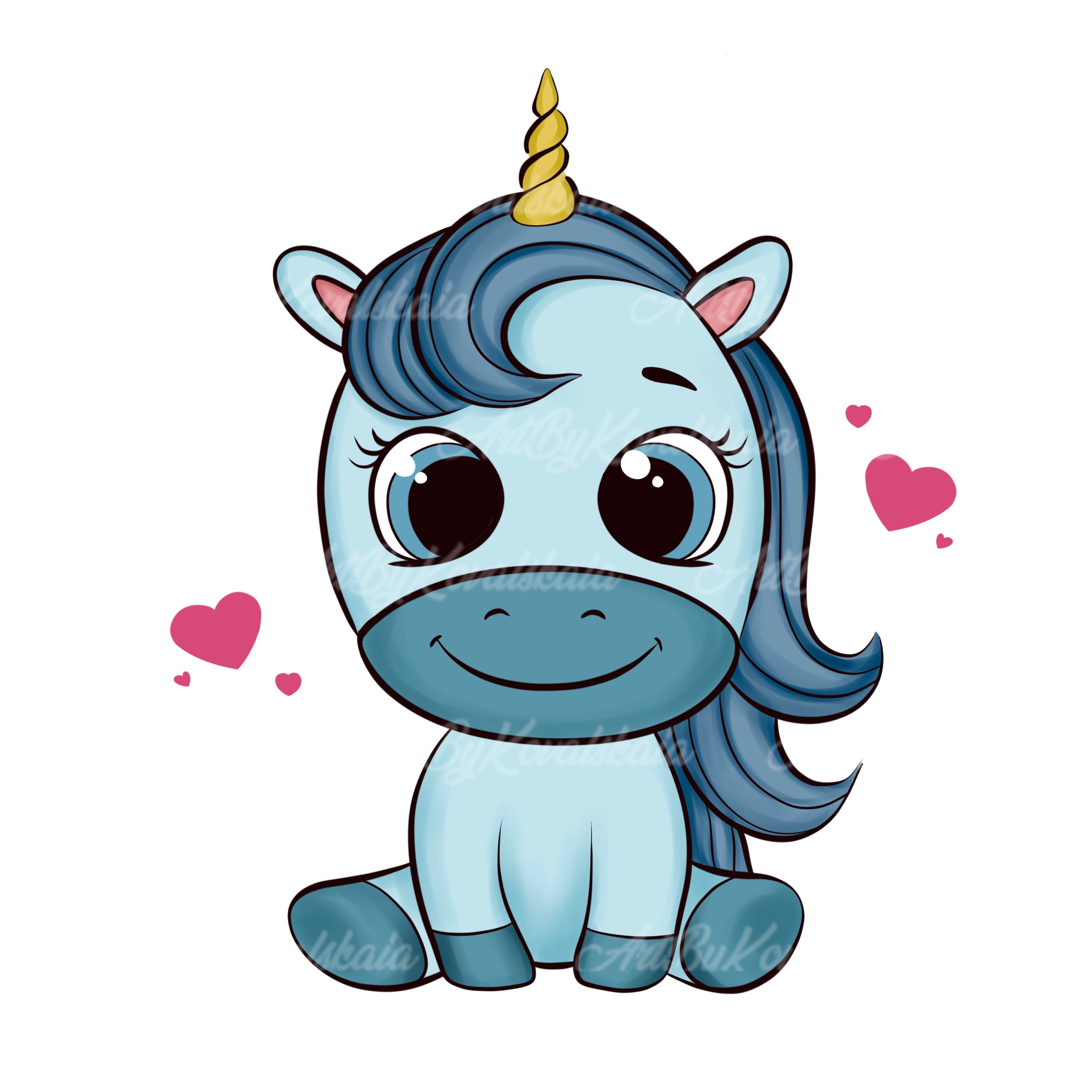 Unicorn PNG Blue Unicorn Clipart Digital Download - Etsy UK