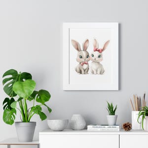 Bunny Clip Art, Cute Bunnies PNG, Twins, Baby Shower, Digital Download ...