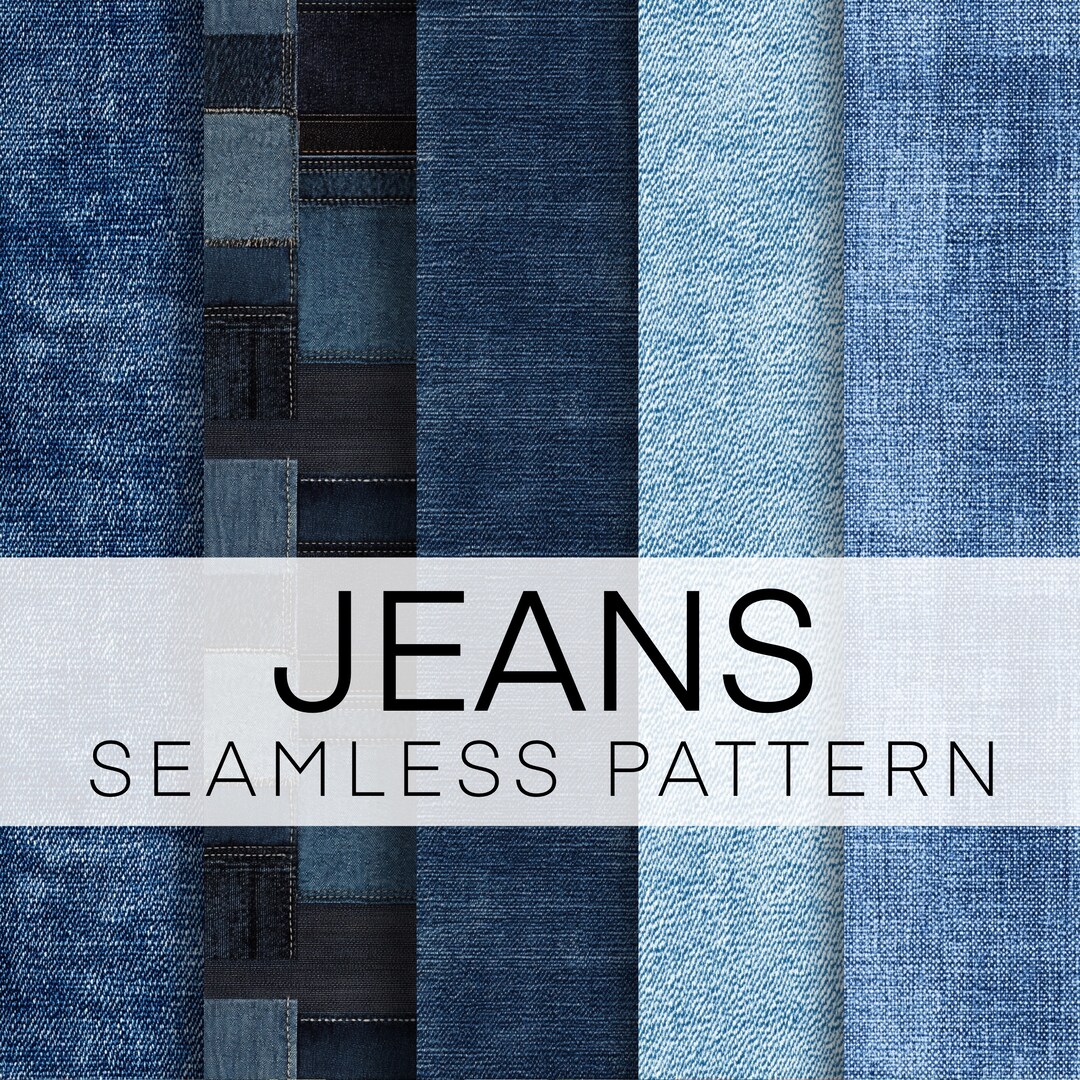 Blue Jeans Seamless Pattern: 12x12 Digital Paper (digital Download) - Etsy
