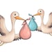 Stork Clipart Stork PNG Baby Shower Clipart (Instant Download) - Etsy
