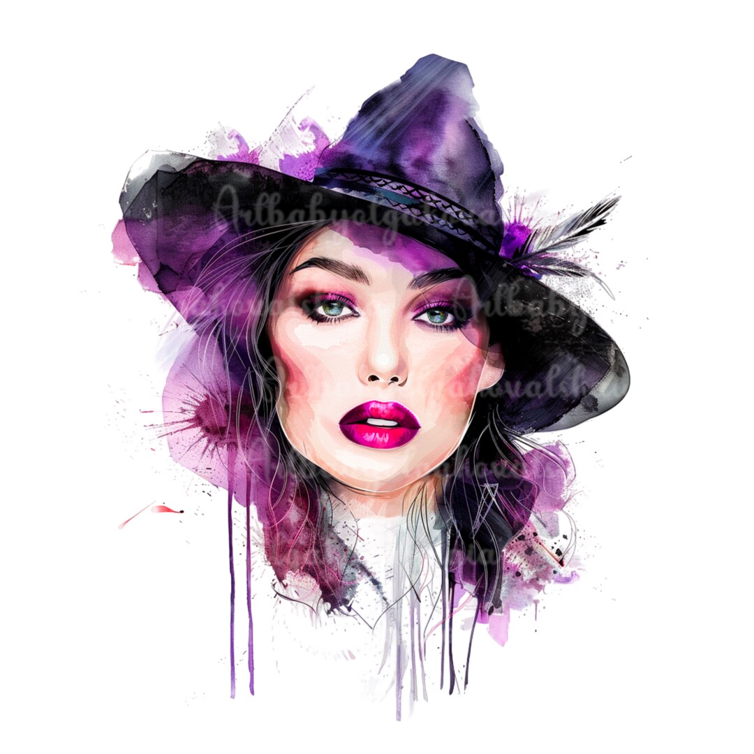 Watercolor Girl Clipart, Fashion Lady Clipart, Makeup, Digital Download ...