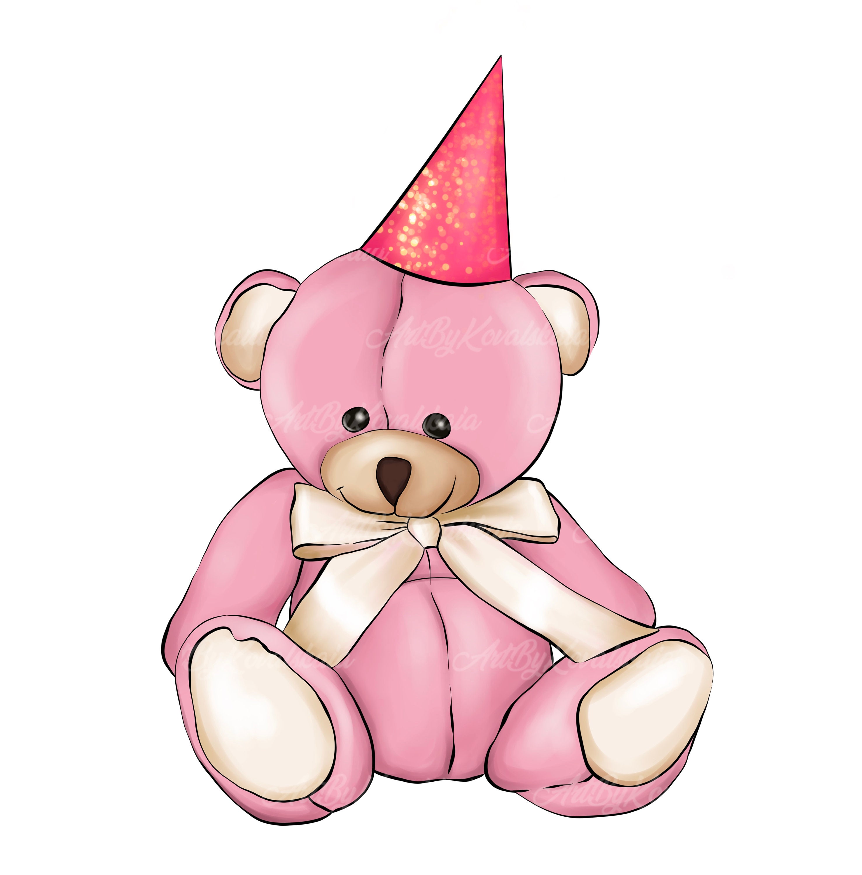 Pink Baby Bear Clipart