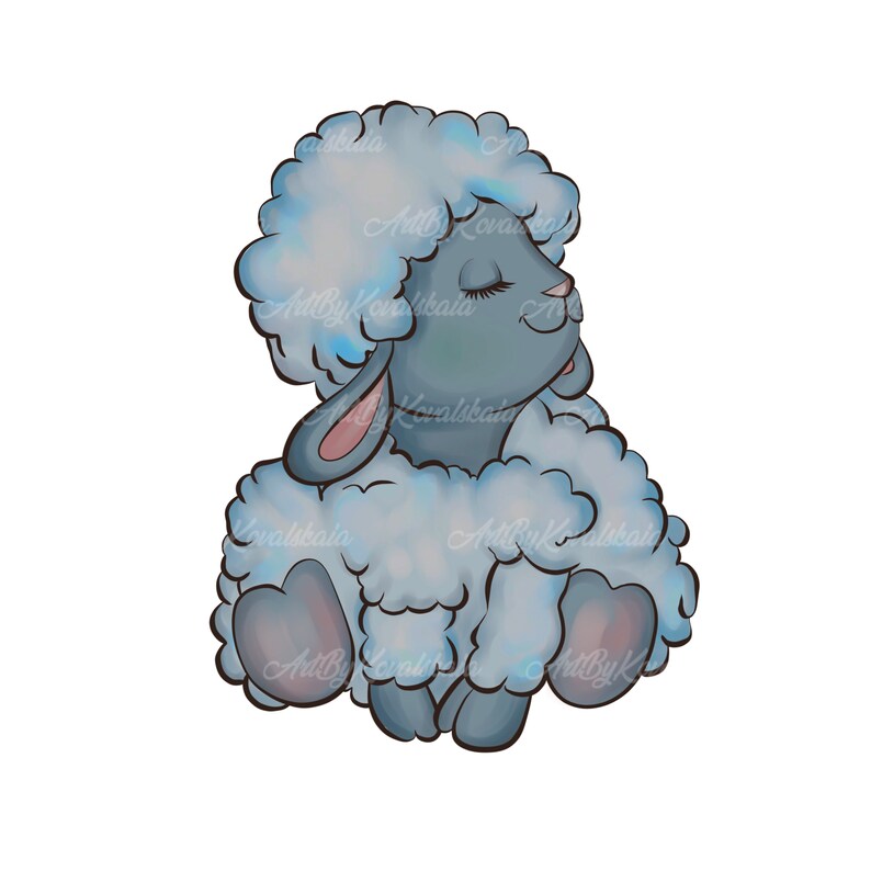 Sheep Clipart Cute Sheep PNG Sheep Clip Art Digital - Etsy