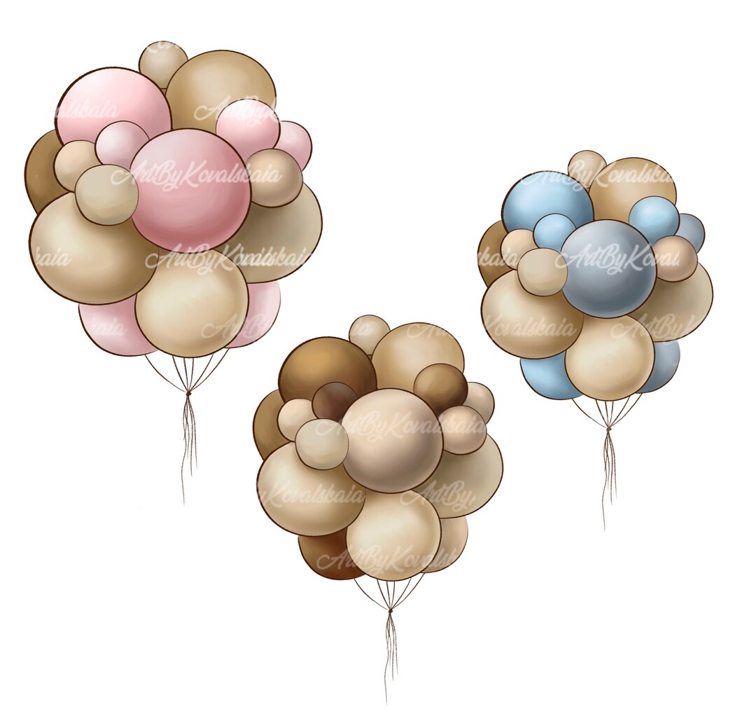 Balloons PNG, Birthday Balloons PNG, Digital Download - Etsy
