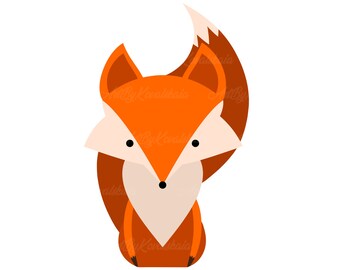 Fox Clipart, Cute Fox Illustrations, Florals Clipart, Digital File, PNG ...