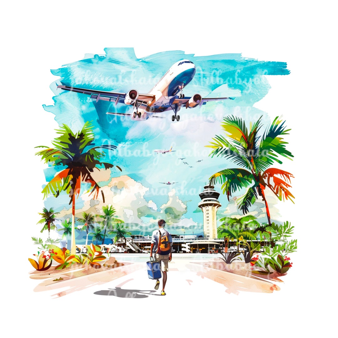 Vacation Clip Art PNG, Travel Clipart, Summer, Digital Download - Etsy