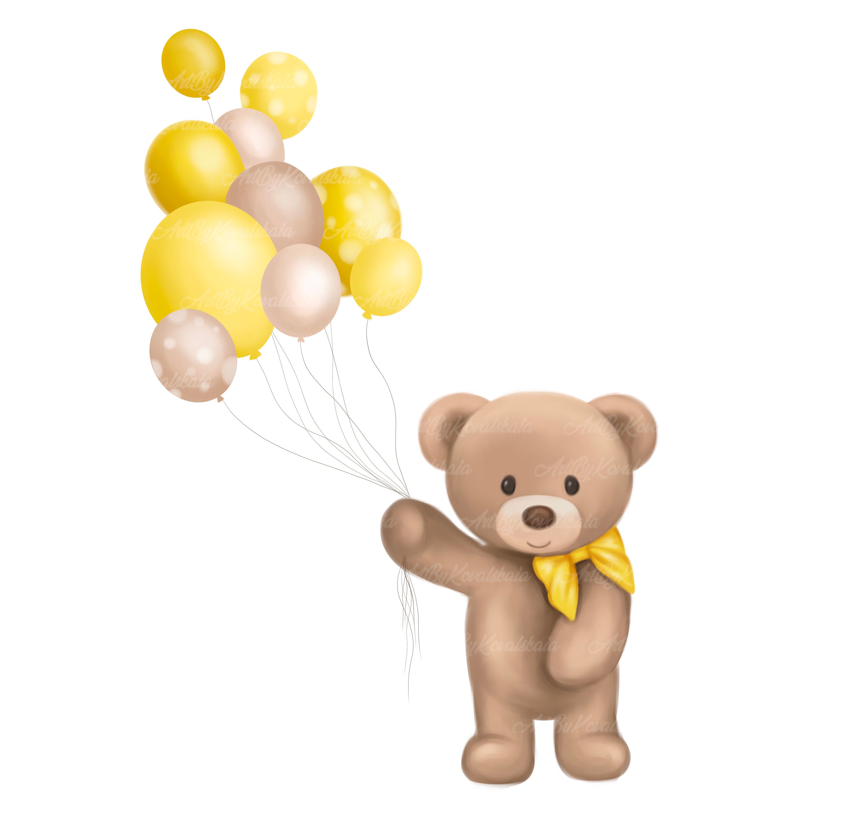 Yellow Bear Clipart