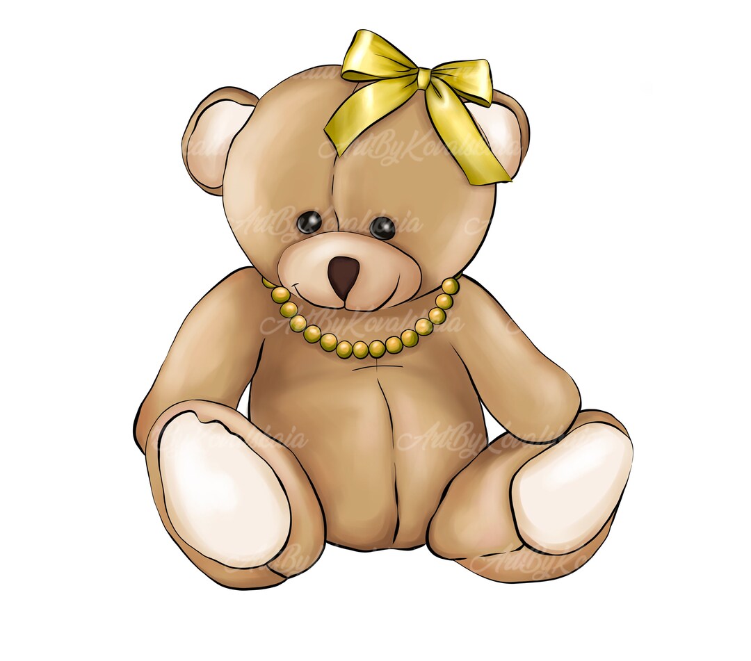 Teddy Bear Clipart: Girl Baby Shower PNG (digital Download) - Etsy