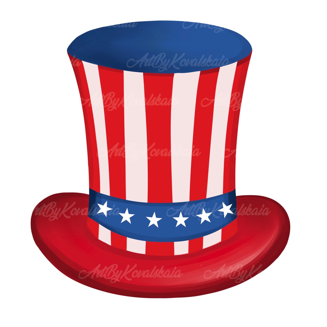 4th of July PNG Uncle Sam Hat Fourth of July Clipart 4th of - Etsy